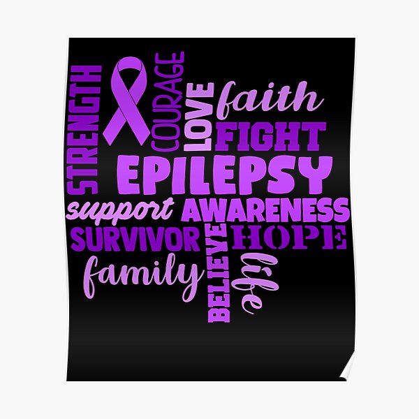 "Epilepsy Awareness - Strength Courage Faith Hope Love Fight Support ...