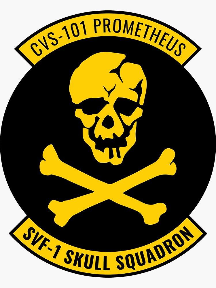 "CVS-101 Prometheus SVF-1 Skull Squadron Patch" Sticker for Sale by ...