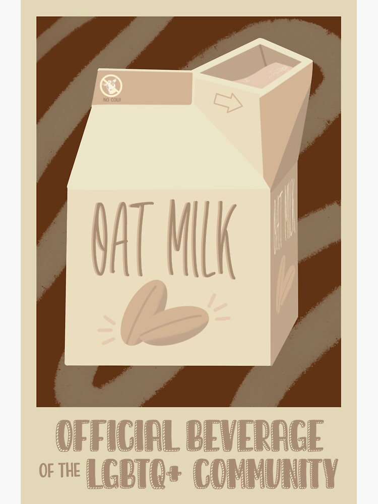 "Oat Milk" Sticker by anthropologize | Redbubble