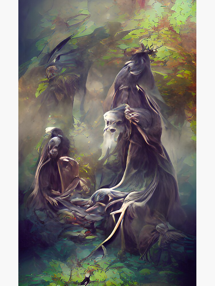 "Elder spirits of the forest" Sticker by archaic-dream | Redbubble