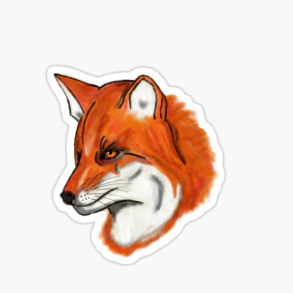 "Fox" Sticker for Sale by free2bnerdy | Redbubble