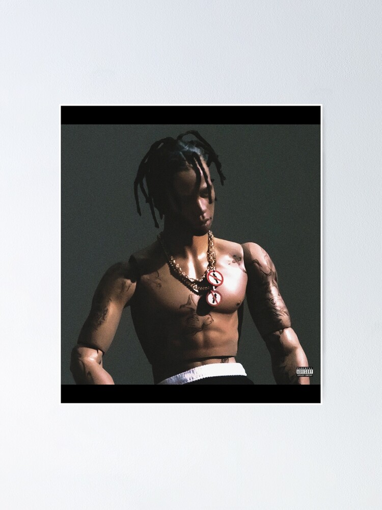 "Travis Rodeo Cover Album Raper Sticker" Poster for Sale by swansonjay ...