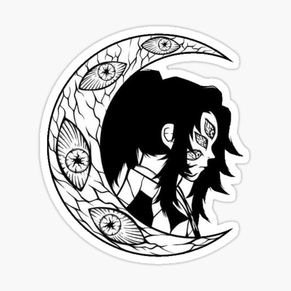 "demon slayer upper moon/kokushibou" Sticker by Madeintheworld | Redbubble
