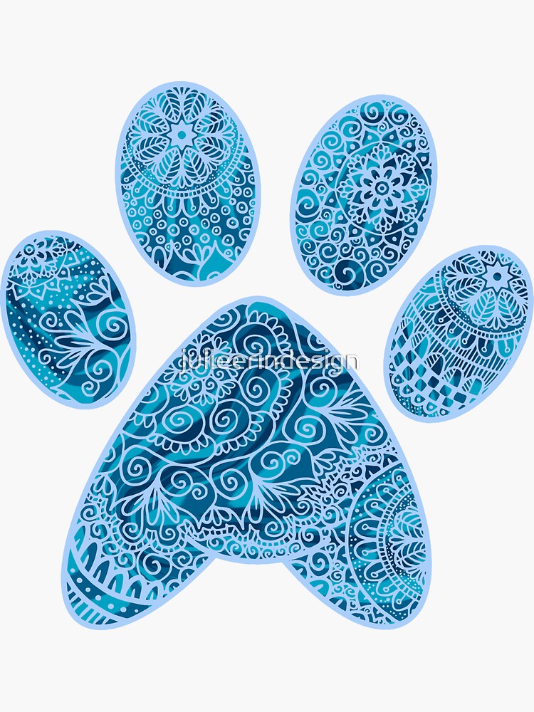 "Zen Paw Print" Sticker for Sale by julieerindesign | Redbubble