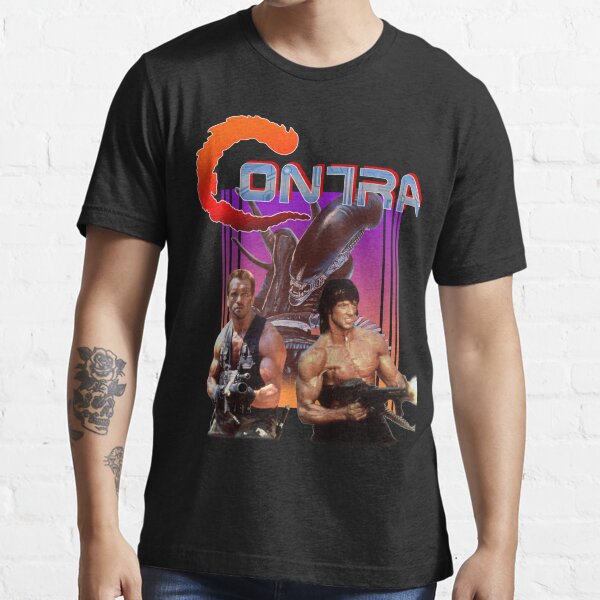 "Contra Movie Game Arnold Schwarzenegger Vs Sylvester Stallone " T ...