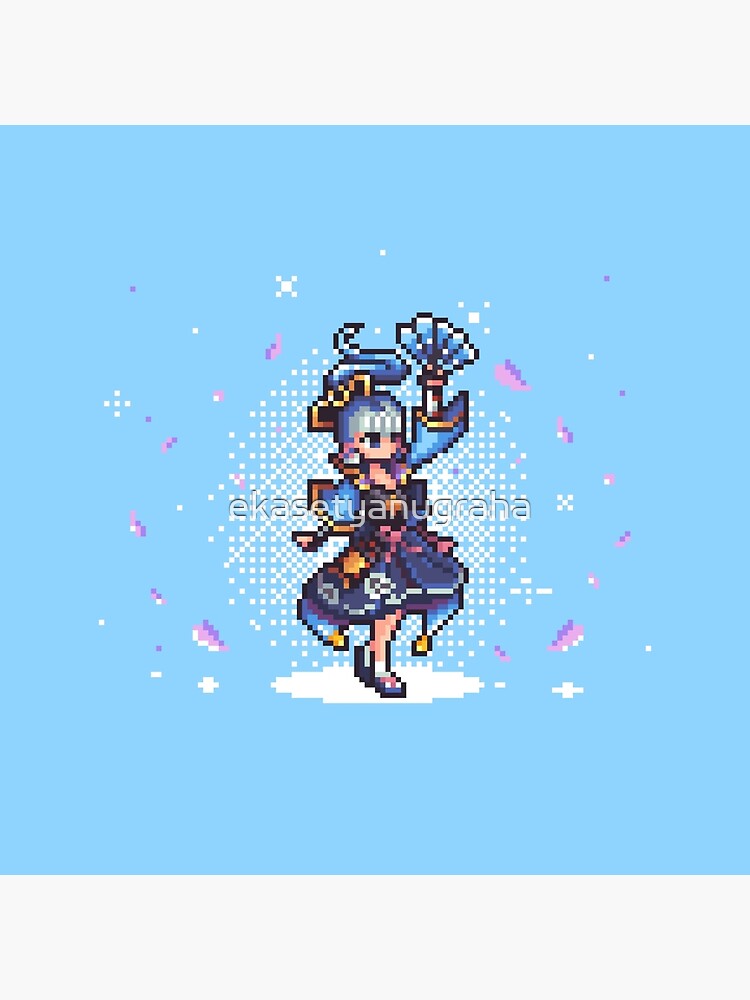 "Kamisato Ayaka - Genshin Impact Pixel Art" Art Print by ...