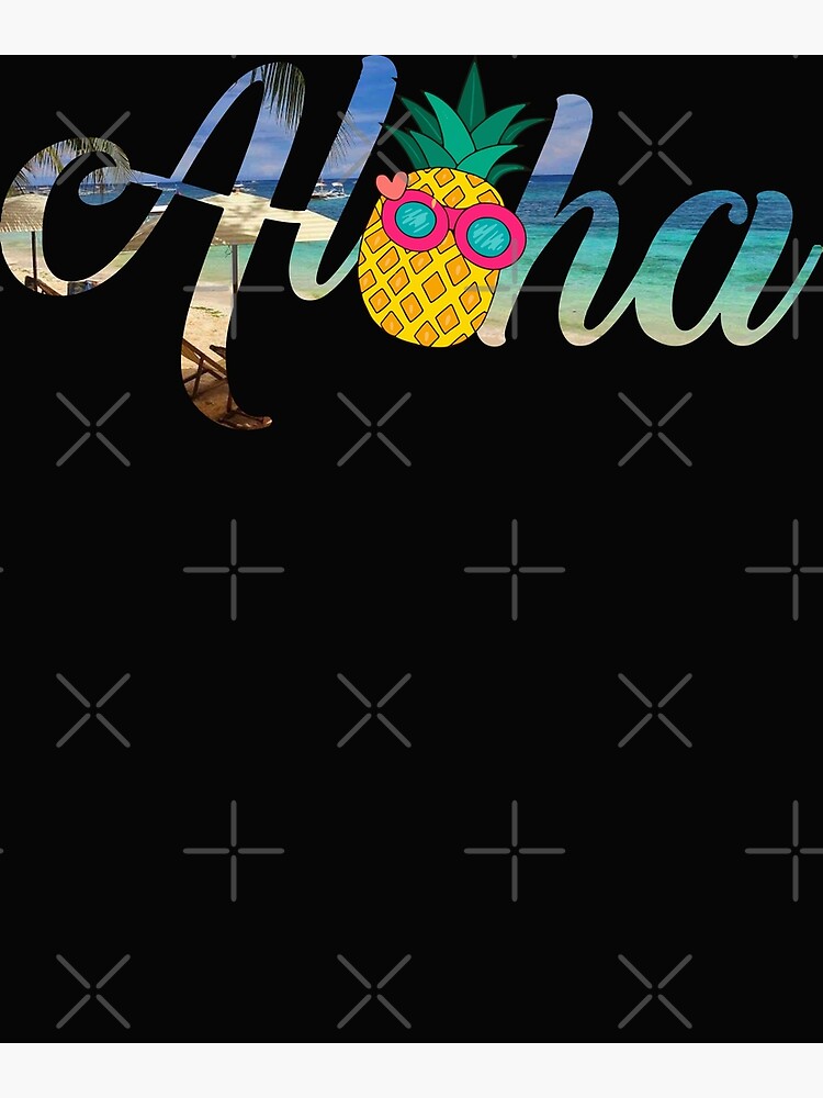 "Cute Aloha Hawaii Pineapple Mermaid Coral" Poster for Sale by ...