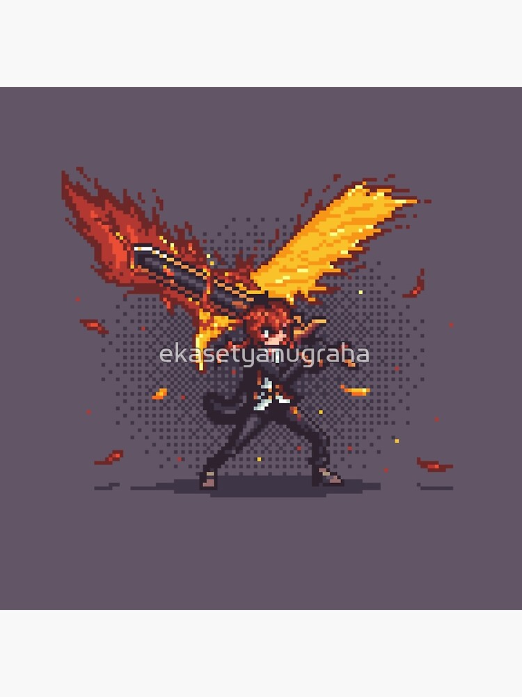 "Diluc Ragnvindr - Genshin Impact Pixel Art" Art Print by ...