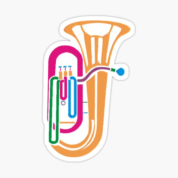 "Tuba " Sticker by CrystalEva6900 | Redbubble