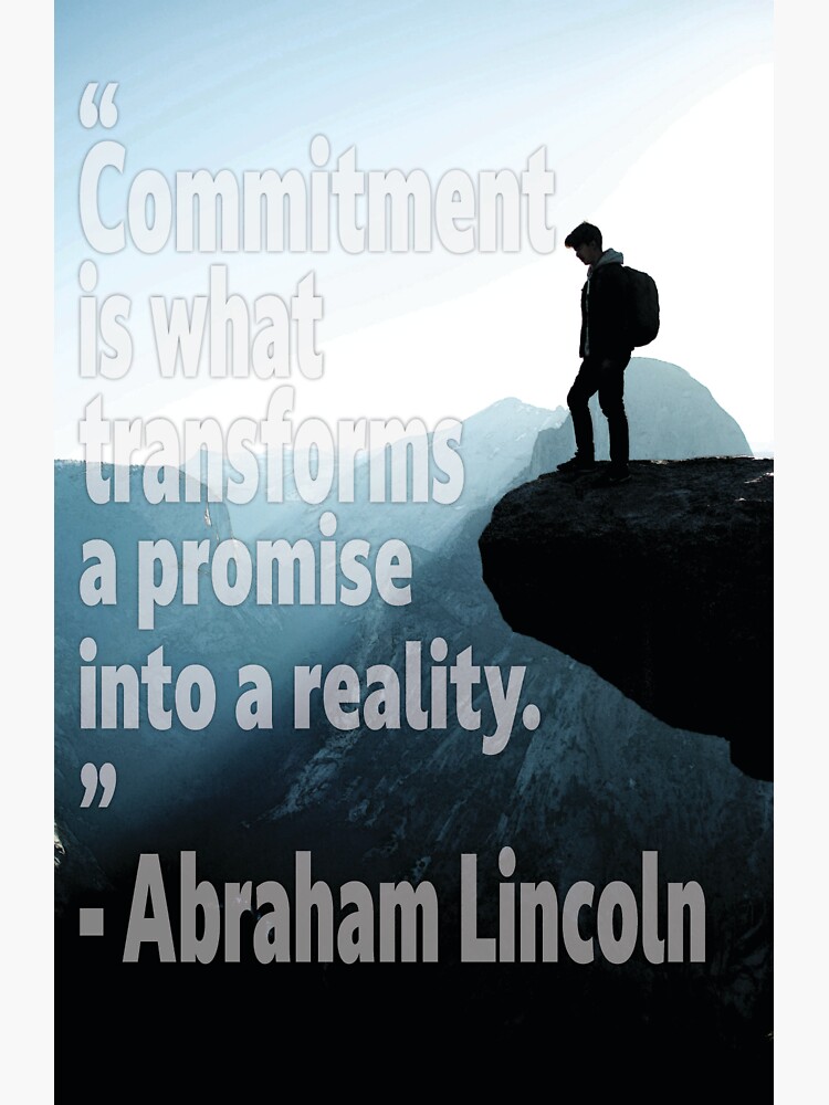"Motivational Quote Poster - Commitment" Sticker by WattsDesignsUS ...