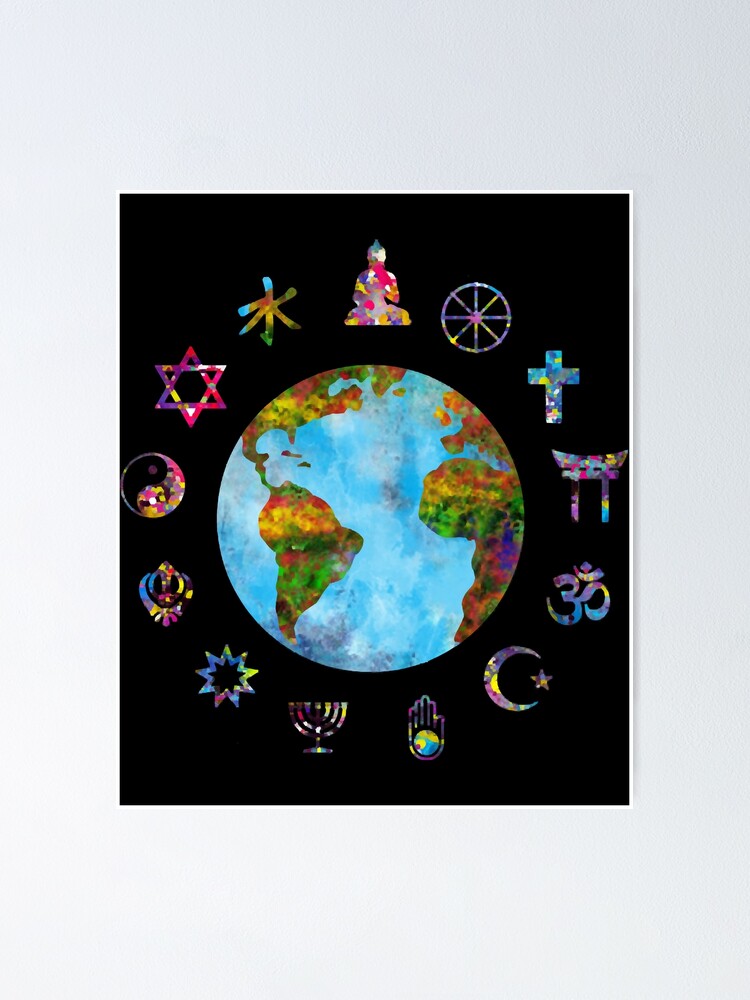 "World religions" Poster for Sale by HamatraSikaru | Redbubble