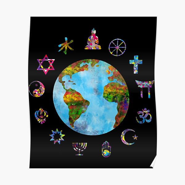 "World religions" Poster for Sale by HamatraSikaru | Redbubble