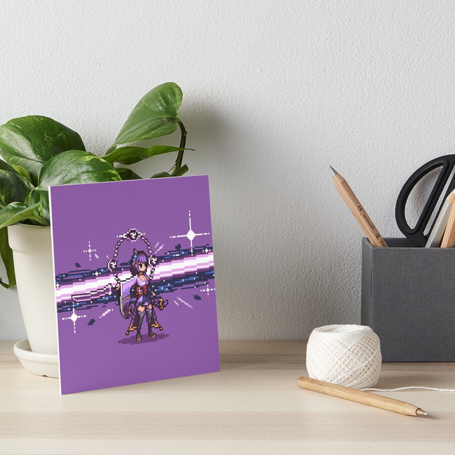 "Raiden Shogun - Genshin Impact Pixel Art" Art Board Print by ...