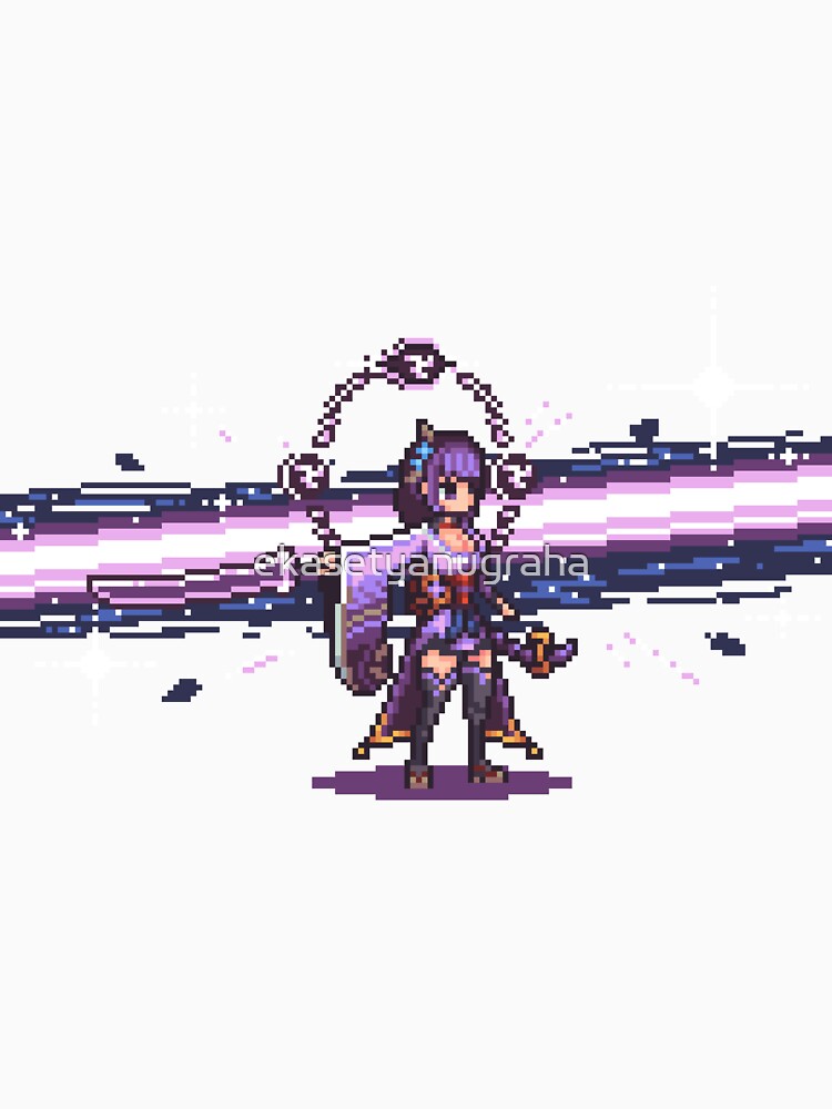 "Raiden Shogun - Genshin Impact Pixel Art" Pullover Hoodie by ...