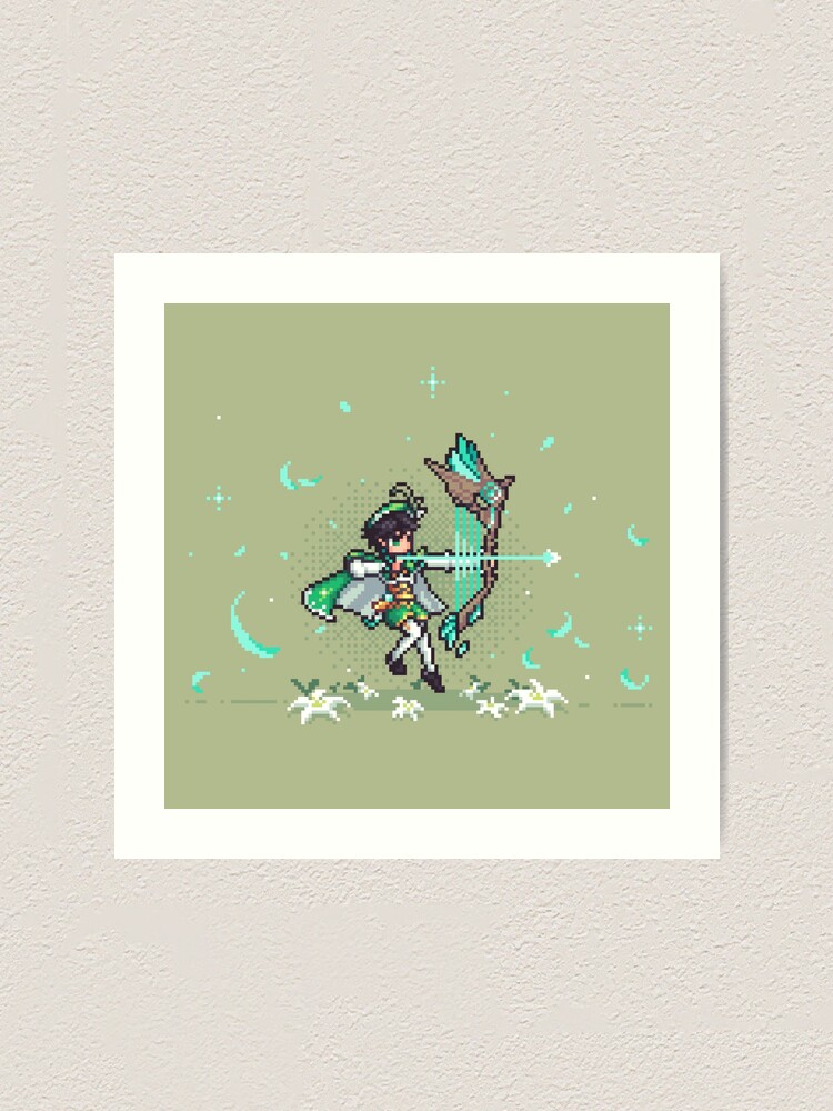 "Venti - Genshin Impact Pixel Art" Art Print for Sale by ...