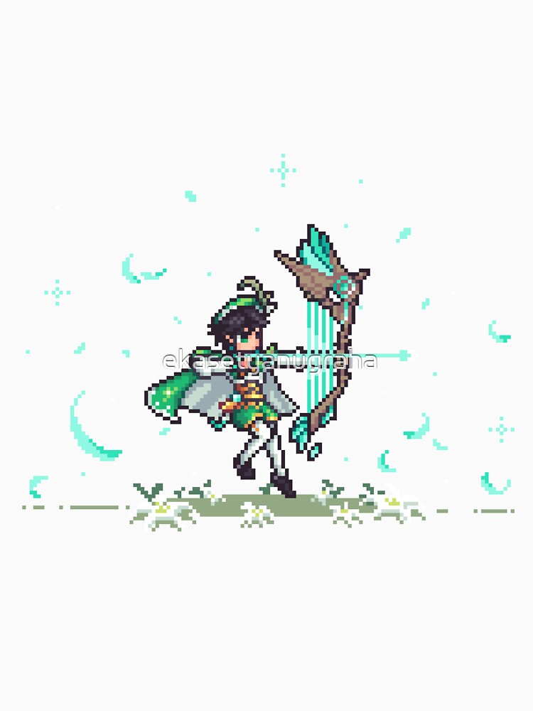 "Venti - Genshin Impact Pixel Art" T-shirt by ekasetyanugraha | Redbubble
