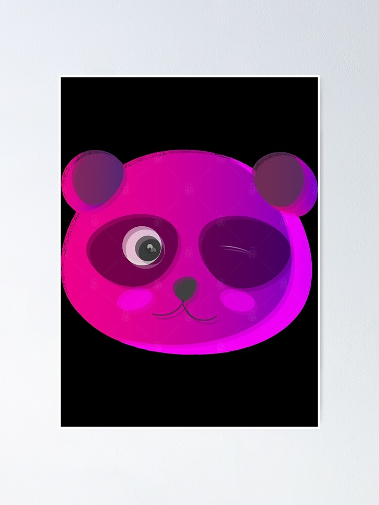 "Glitch Panda Neon Face " Poster for Sale by FrankMalon9100 | Redbubble