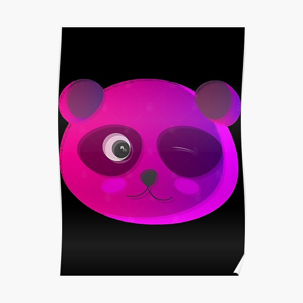 "Glitch Panda Neon Face " Poster for Sale by FrankMalon9100 | Redbubble