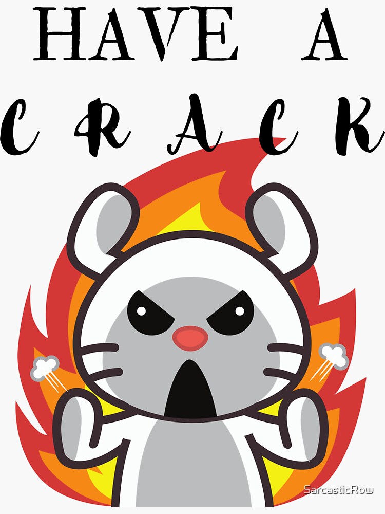 "Angry Easter Bunny - Have a crack v2" Sticker by SarcasticRow | Redbubble