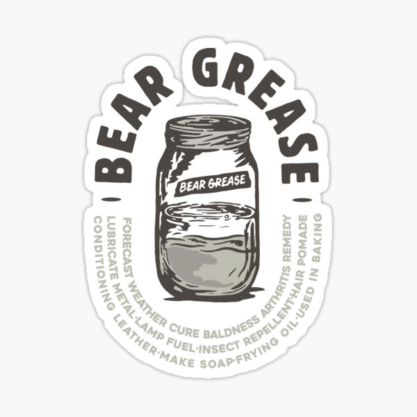 "BEAR GREASE JAR" Sticker by tiopi23io | Redbubble