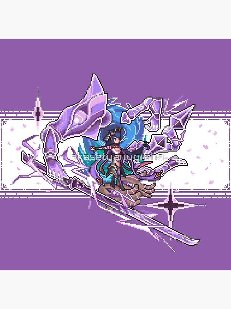 "Raiden Shogun (Puppet Ver.) - Genshin Impact Pixel Art" Metal Print by ...