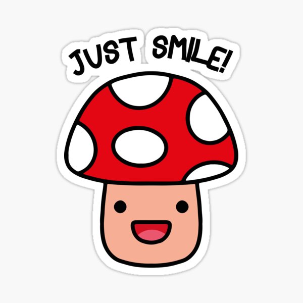 "JUST SMILE" Sticker by DouayArtDesign | Redbubble