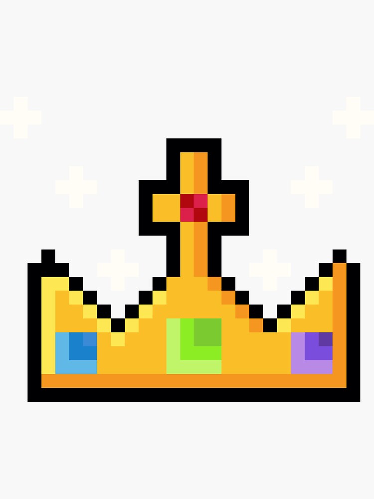 "8-bit Crown" Sticker by Deucethejuice | Redbubble