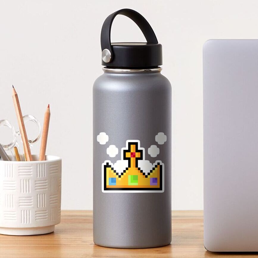 "8-bit Crown" Sticker by Deucethejuice | Redbubble