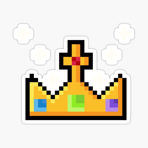 "8-bit Crown" Sticker by Deucethejuice | Redbubble
