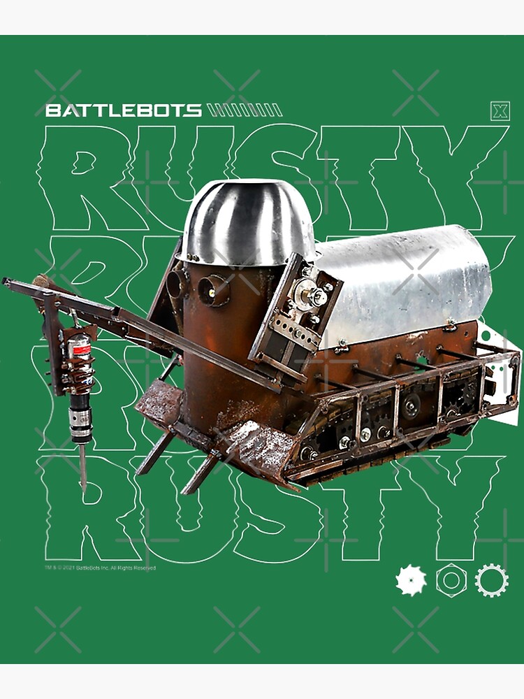 "BattleBots Rusty Robot Text Stack" Poster by simpleAI | Redbubble
