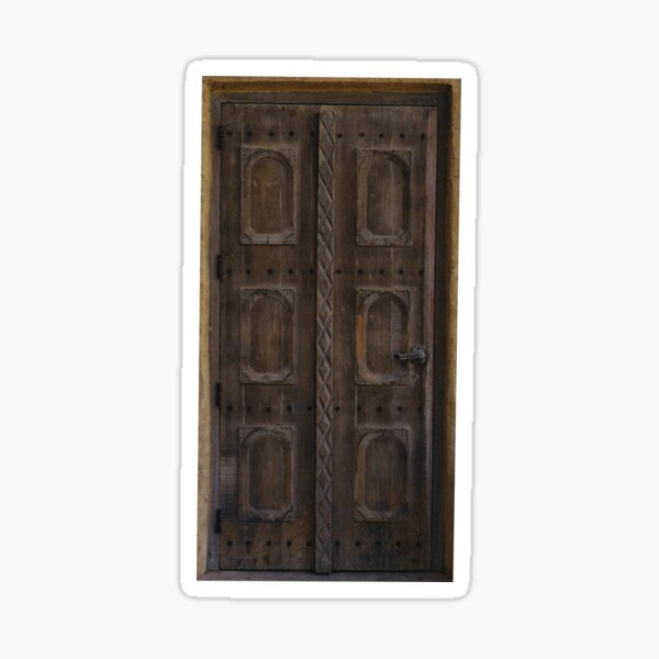 "OLD wood big doors" Sticker by HabbitWear | Redbubble