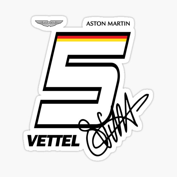 "Sebastian Vettel 5" Sticker for Sale by FinnickArrow | Redbubble