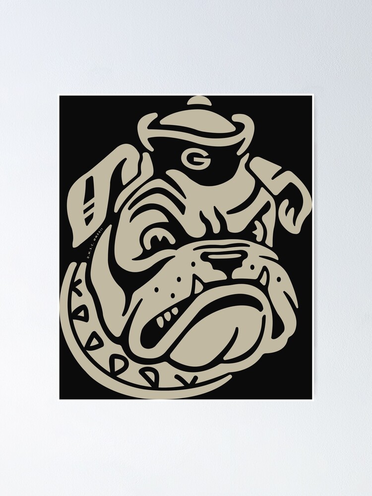 "Vintage 1950's Angry Bulldog Head - Georgetown #a44" Poster for Sale ...