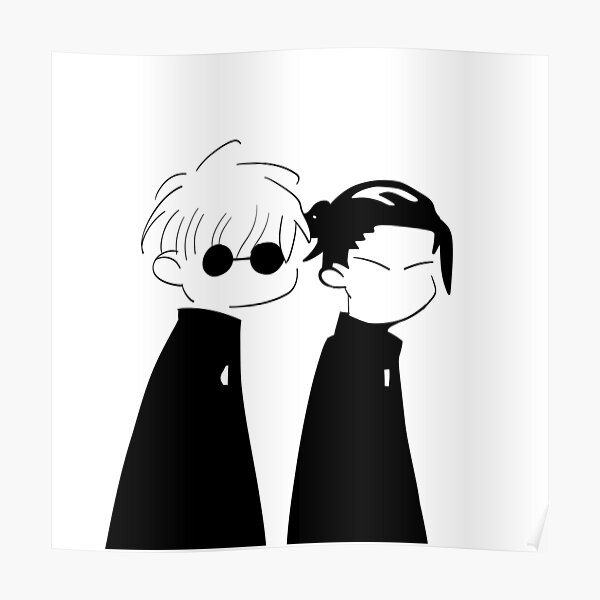 "Low Quality Gojo and Geto" Poster by WeirdINK | Redbubble