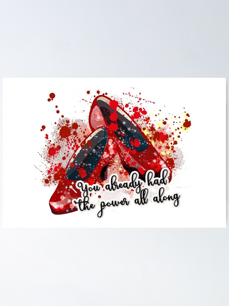 "Ruby Slippers Watercolor" Poster for Sale by ramblingladybug | Redbubble