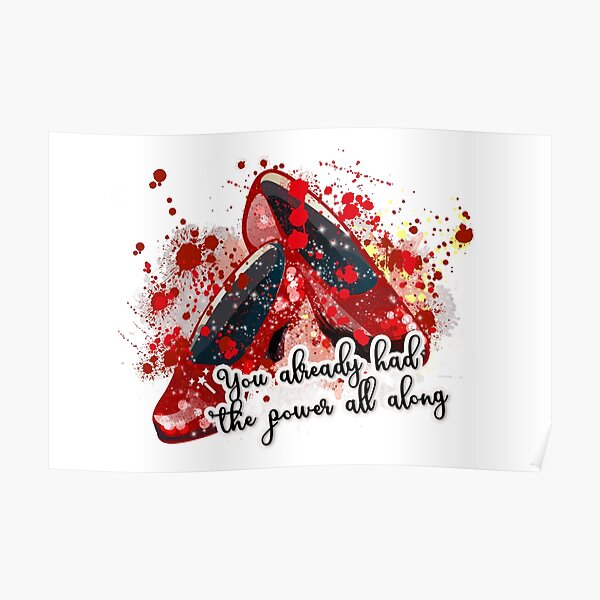 "Ruby Slippers Watercolor" Poster for Sale by ramblingladybug | Redbubble