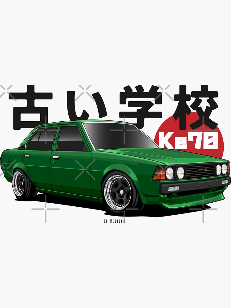 "Corolla Ke70" Sticker by lpdesigns1 | Redbubble