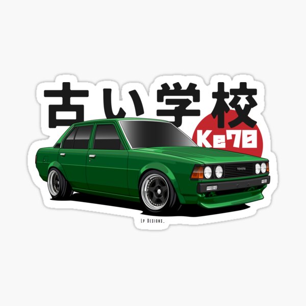 "Corolla Ke70" Sticker by lpdesigns1 | Redbubble
