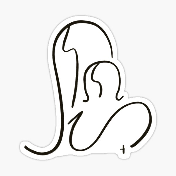 ""Nanay" Calligraphy" Sticker for Sale by baybeprints | Redbubble