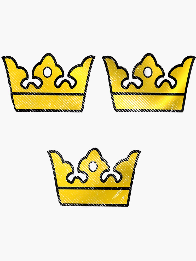 "3 Three Crowns Tre Kronor of Sweden Swedish" Sticker by fertigjipusc ...