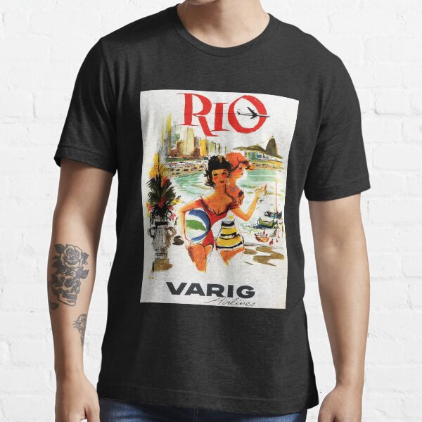 "RIO DE JANEIRO BRAZIL via VARIG Airlines Vintage Travel Classic ." T ...