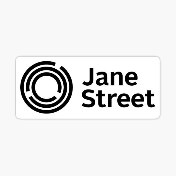 "jane street logo" Sticker for Sale by 123Gangrene | Redbubble