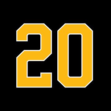 "Yellow Number 20 lucky sports jersey twenty" Sticker for Sale by ...