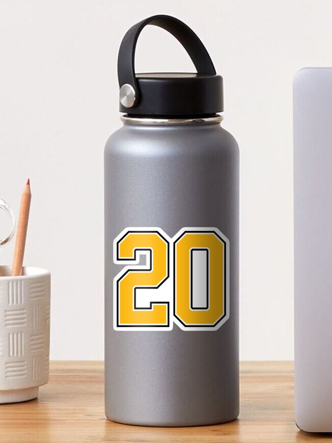 "Yellow Number 20 lucky sports jersey twenty" Sticker for Sale by ...