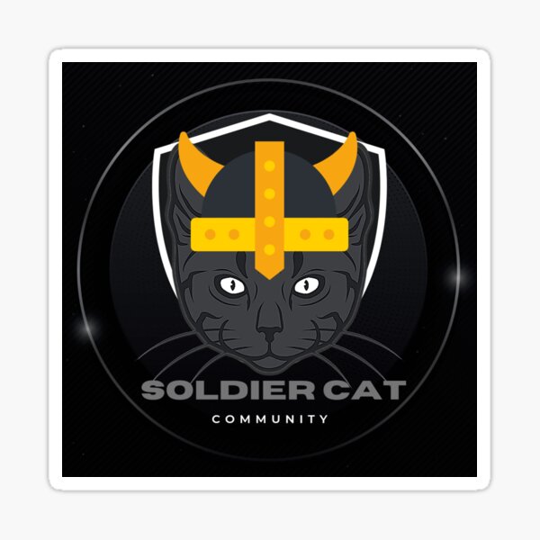 "Soldier Cat - Community" Sticker by ColorGoo | Redbubble
