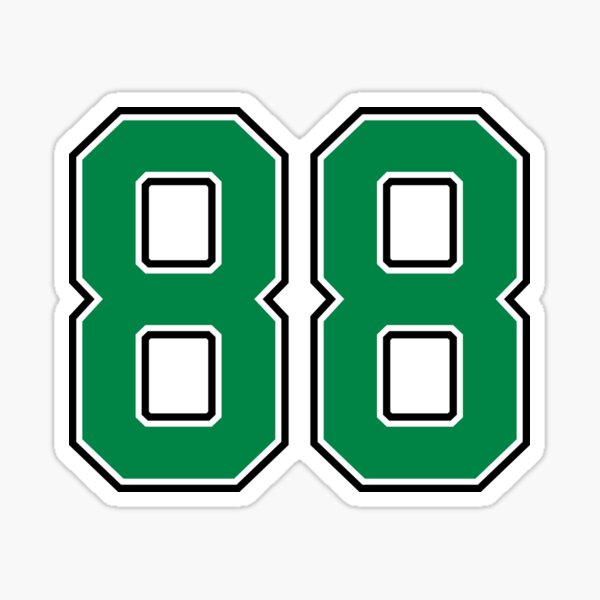 "88 number, green lucky sports eighty eight" Sticker for Sale by ...