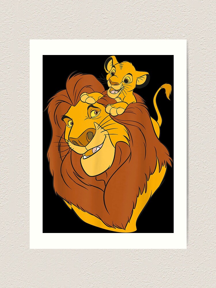 "Son Mufasa Simba and Father and" Art Print for Sale by gallokristinawf ...