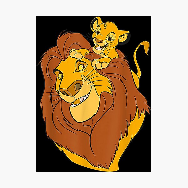 "Son Mufasa Simba and Father and" Photographic Print for Sale by ...