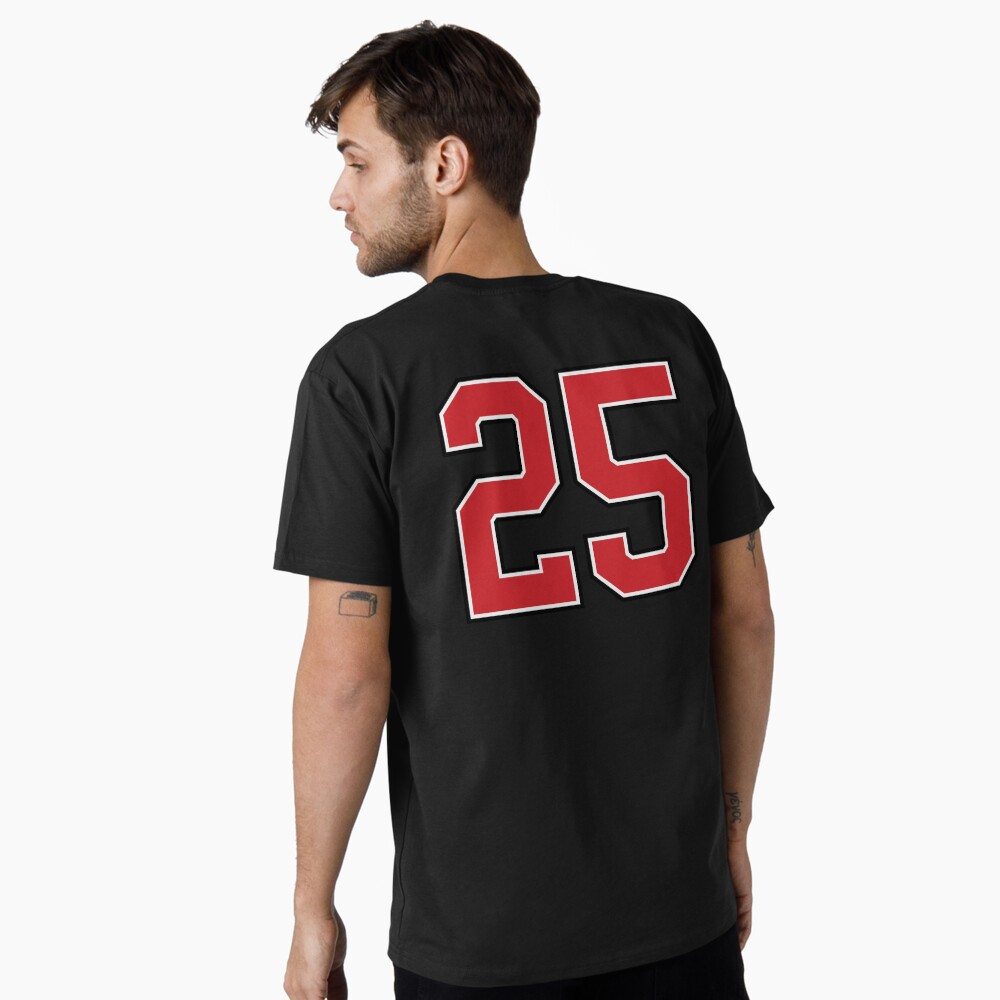 "Sports Number 25, red black color lucky sport twenty five" Sticker for ...