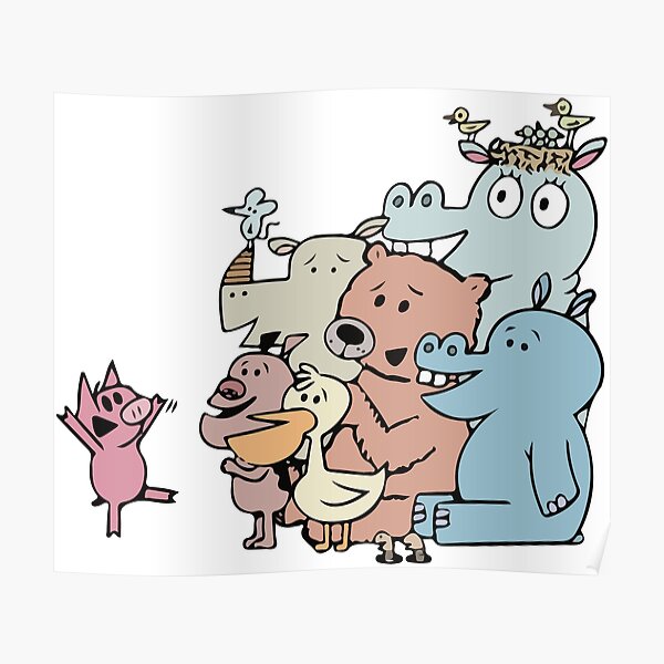 "Gerald and piggie and their friends" Poster by Bonobofy | Redbubble